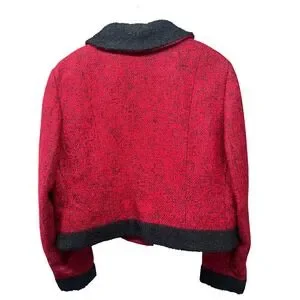 J. Peterman | Jackets & Coats | J Peterman Jacket Womens 2 Red Boucle ...